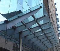 China CE SGCC Flat Curve Safety Tempered Laminated Glass For Front Door Canopies Awnings Roof for sale