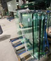 China Flat Curve 1/2'' 12mm Clear Tempered Toughened Hardened Glass For Railing Balustrade Balconies Patio for sale