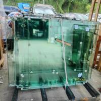 China Flat Curve 1/2'' 12mm Clear Tempered Toughened Hardened Glass For Railing Balustrade Balconies Patio for sale