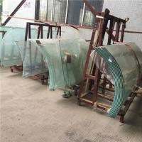 China 5+5mm 6+6mm 8+8mm Clear Ultra White Curved Glass Safety Laminated For Elevators Lifts for sale