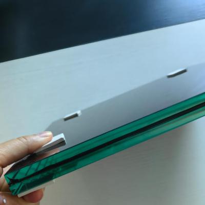 China 17.52mm 884 8+1.52mm SGP+8mm VSG ESG Toughened Laminated Glass With SS2205 Spigots For Railings for sale