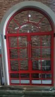 China European Style French Design Arch Top Casement Window Retro Luxury Tempered Glass With Aluminum Framed For Church Windows for sale