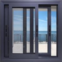 China Thermal Break Aluminum Sliding Window Glass With Soundproof Hurricane Impact Double Glazed for sale