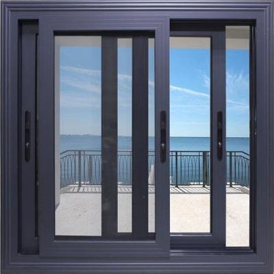 China Thermal Break Aluminum Sliding Window Glass With Soundproof Hurricane Impact Double Glazed for sale