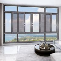 China Thermal Break Aluminum Sliding Window Glass With Soundproof Hurricane Impact Double Glazed for sale