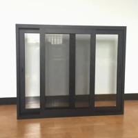 China Thermal Break Aluminum Sliding Window Glass With Soundproof Hurricane Impact Double Glazed for sale