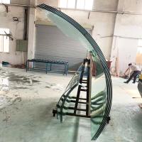 China 3mm-19mm Toughened Curved Insulated Glass Partition Walls - Custom Hot Bending Glass in 3600mm×12000mm Maximum Size for sale