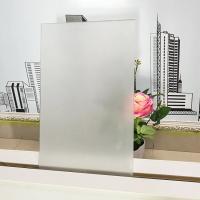 China OEM Decorative Frosted Glass Interior Doors 3-19mm Thickness 3300x6000mm Maximum Size Custom Shapes for sale