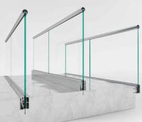 China Custom 12mm Clear Tempered Glass With Aluminum U Channel For Railing Balustrade Balconies Patios for sale