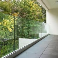 China Custom 12mm Clear Tempered Glass With Aluminum U Channel For Railing Balustrade Balconies Patios for sale