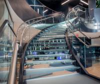 China 12+12+12 MM Customized  Anti-Slip Patterns  Laminated Glass Floors For Glass Staircase for sale