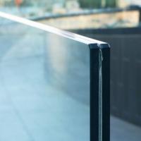 China Aluminum U Channel With Laminated Glass For Frameless Railing Balustrade Parapet Baluster Banisters Terrance Patio Fence for sale
