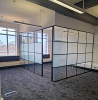 China Frosted Glass Office Partition With Thermal Insulation Aluminum Accessories Profiles for sale