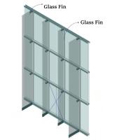 China Custom Super Height Clear Super White Toughened Laminated Glass Fins Wall Facades for sale