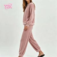 China Custom Women's Terry Sweatshirt Jogger Pants Lounge Set for sale