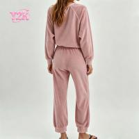 China Custom Women's Terry Sweatshirt Jogger Pants Lounge Set for sale