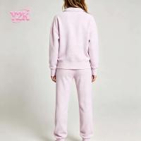 China Custom Women's Waffle Knit Polo Top Jogger Pants Lounge Set for sale