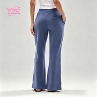 China Custom Women's Brushed Fleece Mid Rise Flared Sweatpants for sale