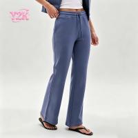 China Custom Women's Brushed Fleece Mid Rise Flared Sweatpants for sale