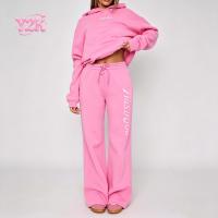 China Custom Women's Oversized Hoodie Wide Leg Sweatpants Set for sale