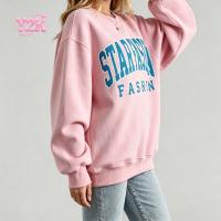 China Custom Women's Collegiate Letter Oversized Crewneck Sweatshirt for sale