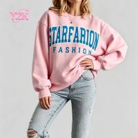 China Custom Women's Collegiate Letter Oversized Crewneck Sweatshirt for sale