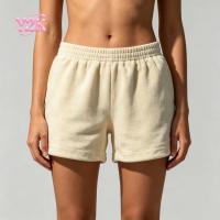 China Custom Women's Terry Cloth High Waisted Casual Beach Shorts for sale