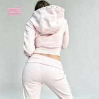 China Custom Y2K Velvet Zip Up Hoodie & Flare Pants Loungewear Set for sale
