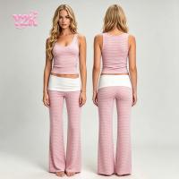 China Custom Women Tank Top & Wide Leg Pants Pajama Loungewear Set for sale