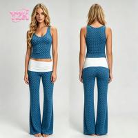 China Custom Women Tank Top & Wide Leg Pants Pajama Loungewear Set for sale