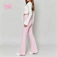 China Custom Women's Wrap Crop Top Flare Pants Three Piece Set for sale