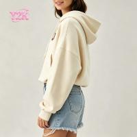 China Custom Women's Oversized Applique Pullover Fleece Hoodie for sale