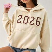 China Custom Women's Oversized Applique Pullover Fleece Hoodie for sale