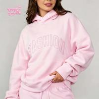 China Custom Women's Oversized Hoodie Shorts Two Piece Fleece Set for sale