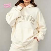 China Custom Women's Oversized Hoodie Shorts Two Piece Fleece Set for sale