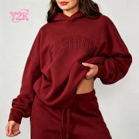 China Custom Women's Oversized Hoodie Shorts Two Piece Fleece Set for sale