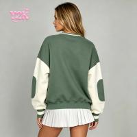 China Custom Women's Tennis Graphic Contrast Sleeve Sweatshirt for sale