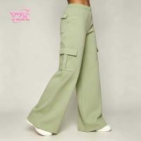 China Custom Women's Wide Leg Cargo Sweatpants with Utility Pockets for sale