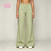 China Custom Women's Wide Leg Cargo Sweatpants with Utility Pockets for sale
