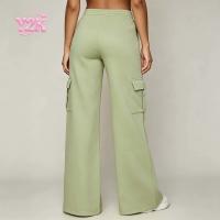 China Custom Women's Wide Leg Cargo Sweatpants with Utility Pockets for sale