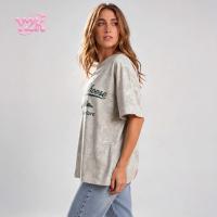 China Custom Women's Camo Puff Print Oversized T Shirt for sale