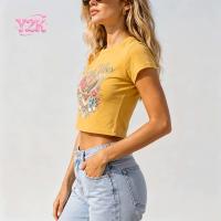 China Custom Women's Tiger Graphic Cropped Baby T Shirt for sale