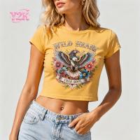 China Custom Women's Tiger Graphic Cropped Baby T Shirt for sale