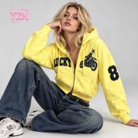 China Custom Unisex Varsity Applique Oversized Full Zip Hoodie for sale