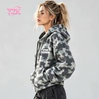 China Custom Unisex Camouflage Puff Print Pullover Hoodie for sale