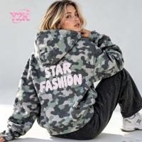China Custom Unisex Camouflage Puff Print Pullover Hoodie for sale