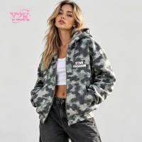 China Custom Unisex Camouflage Puff Print Pullover Hoodie for sale