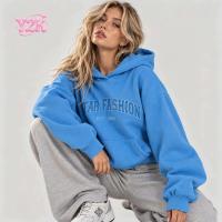 China Custom Women Chenille Applique Oversized Pullover Hoodie for sale