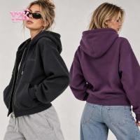 China Custom Unisex Minimalist Embroidery Oversized Zip Up Hoodie for sale