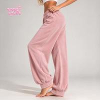 China Women's Terry Towel Elastic Waist Relaxed Jogger Lounge Pants for sale